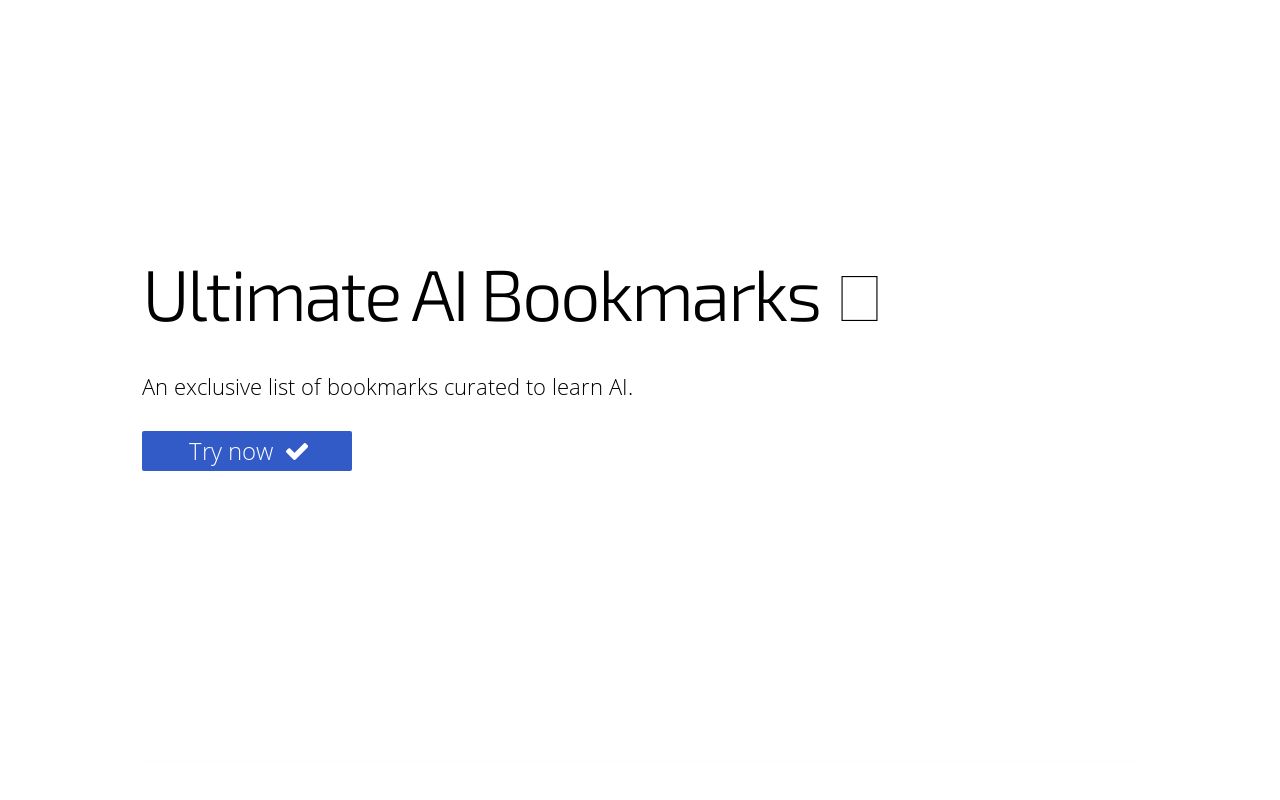 Ultimate AI Bookmarks 📚